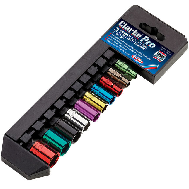 Clarke PRO338 10 Piece Colour Coded Socket Set – 1/4" Drive - Clarke ...