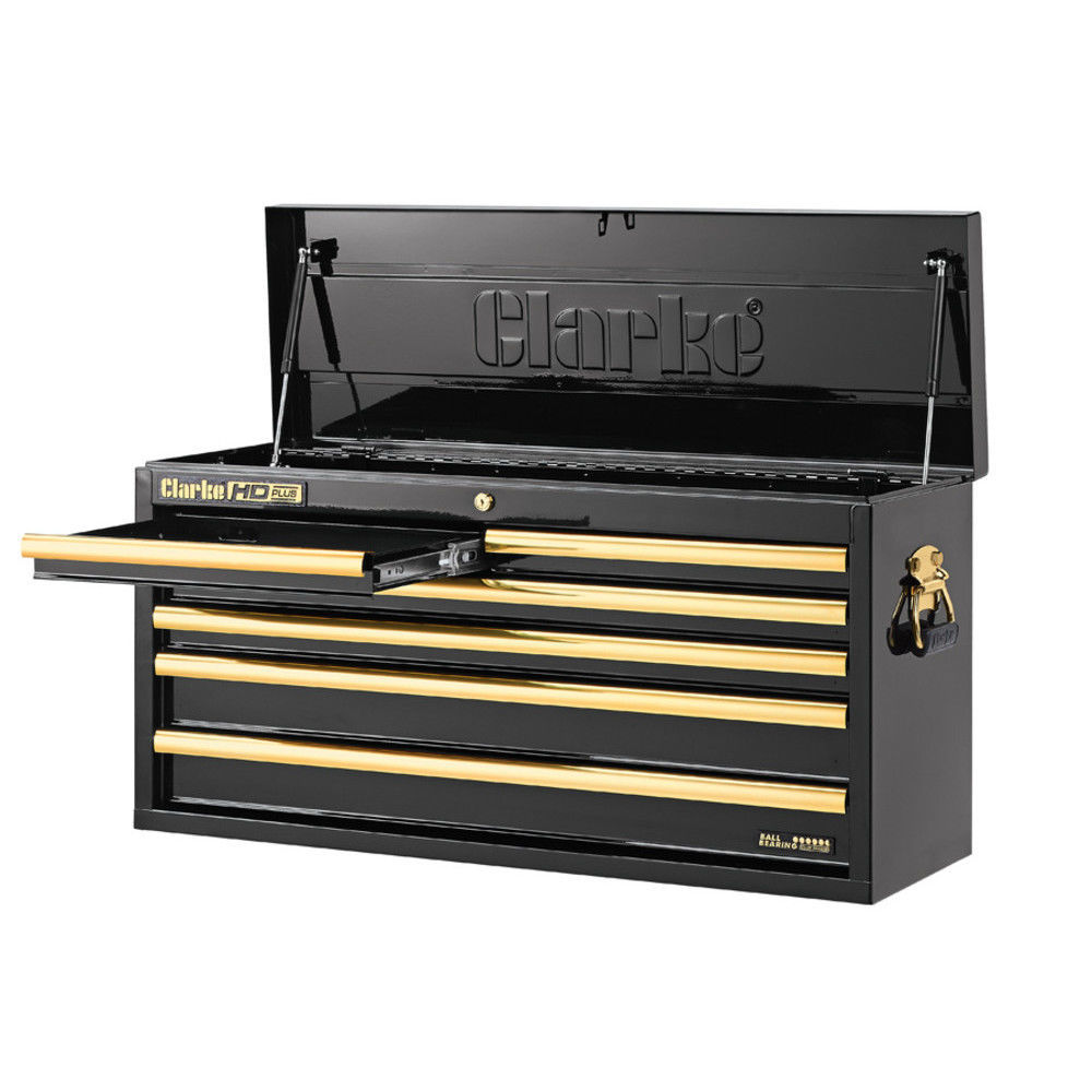 Clarke CBB306BGC Large Heavy Duty 6 Drawer Tool Chest Black Gold Clarke International Clarke International